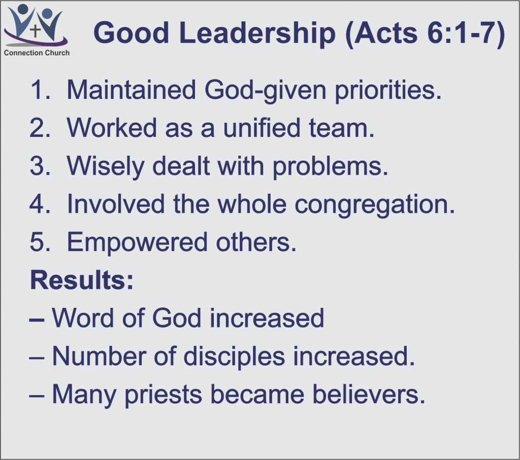 07 Priorities – Leadership Principles (Acts 6:1-7)